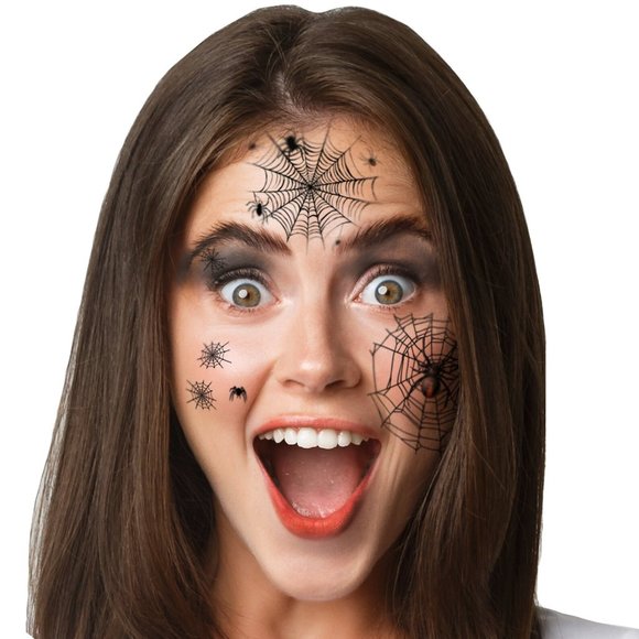Supperb | Makeup | Supperb Halloween Face Tattoo Spider Temporary Face ...